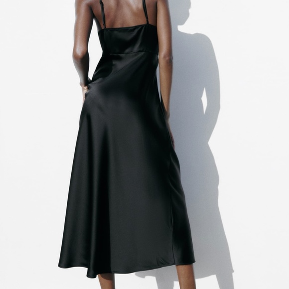 Zara | Dresses | Zara Limited Edition Premium Satin With Lace Maxi Dress | Poshmark